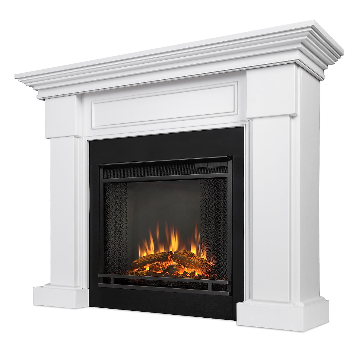 Real Flame White Hillcrest Electric Fireplace, Medium