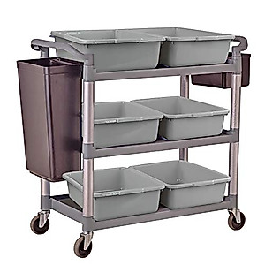 Obstnny 8 L Small Commercial Bus Tub Box, Plastic Wash Pan Basin, 5 Packs