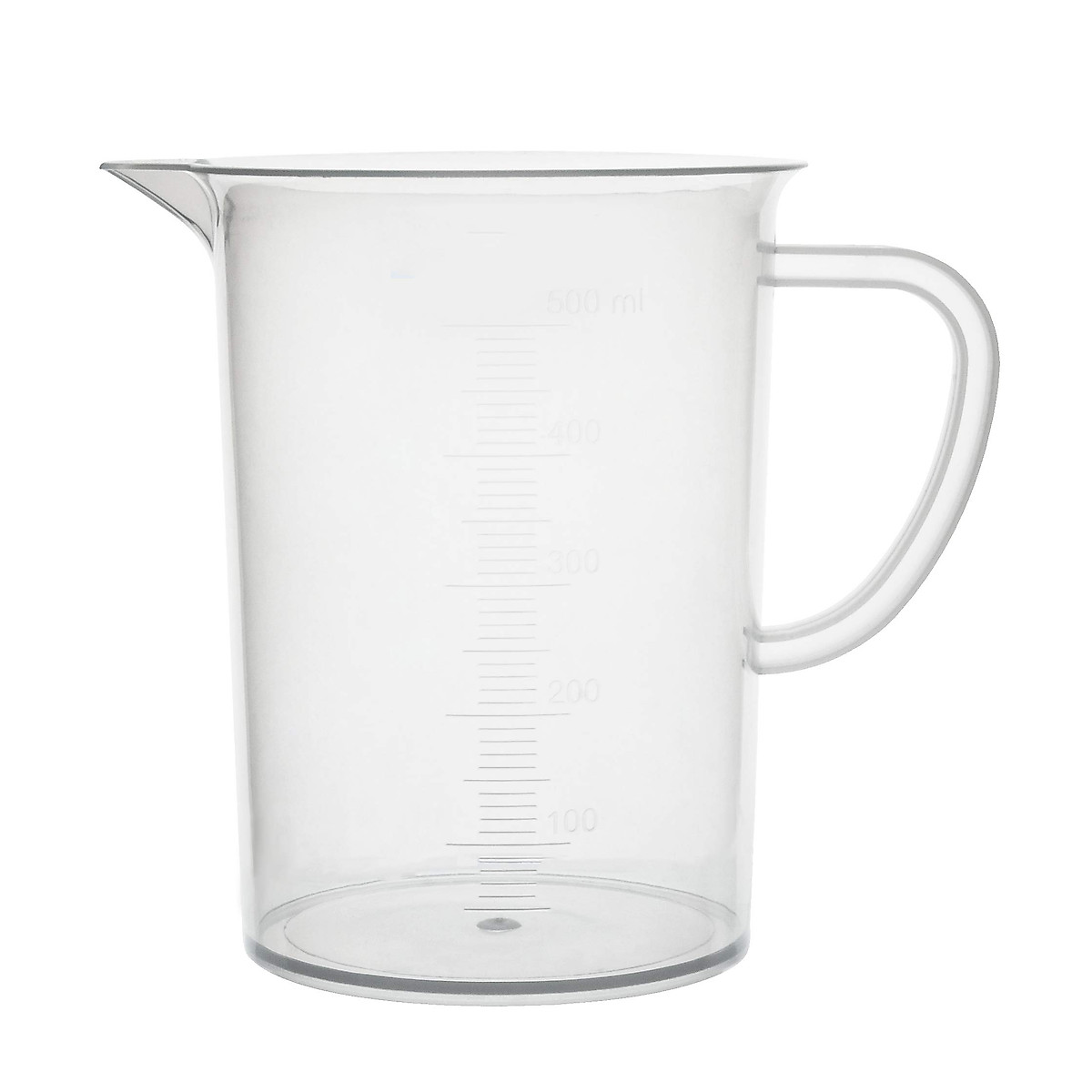 hBARSCI Premium Polypropylene Beaker Mugs, Laboratory Quality Plastic, 16.9oz (500mL) Capacity - Pack of 4 Mugs - Dishwasher and Microwave Safe