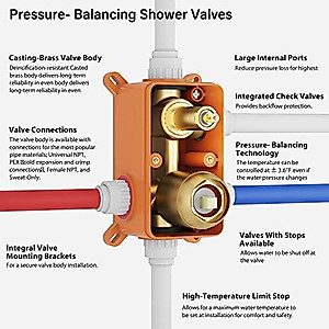 Gabrylly Shower System with Tub Spout, Wall Mounted Shower Faucet Set for Bathroom with High Pressure 10" Rain Shower head and 3-Setting Handheld Shower Head Set,Brushed Gold