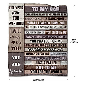 Gifts for Dad Blanket from Daughter,Dad Gifts from Daughter or Son,Dad Birthday Gift,Father Birthday Gift,Gifts for Father's Day from Daughter or Son,to My dad Blanket,Best Dad Gifts Throw Blanket