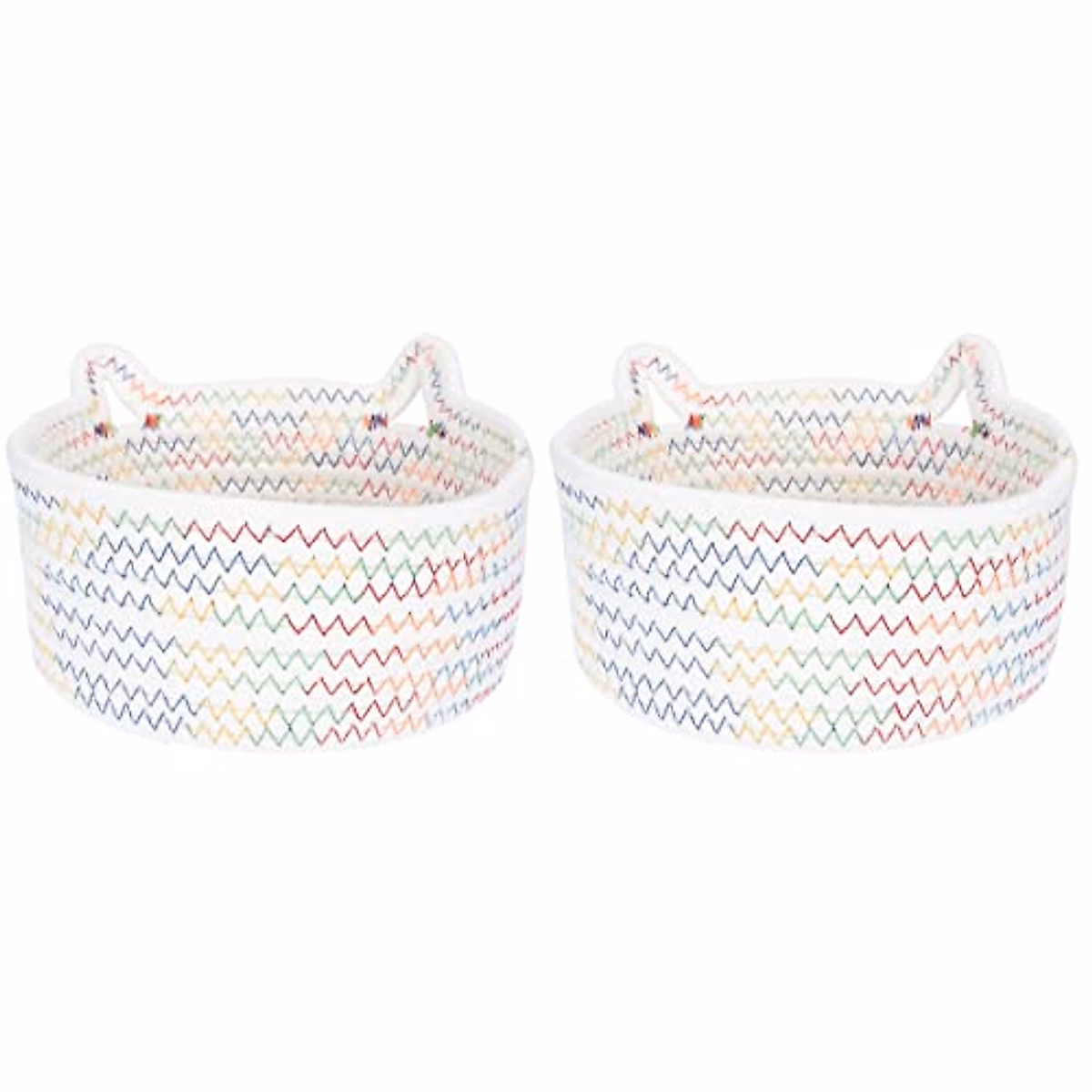 Home Decor 2pcs Baskets, Blankets Animal Baby Collapsible Empty Organizer Kids Nursery Cat Women with Lovely Pillow Ear Clothes Makeup White Towels Bin Hand and Blanket Girls Baby Gifts