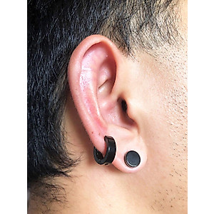 8PCS Asoorted Size 6-12MM Stainless Steel Magnetic Fake, Black, Size No Size