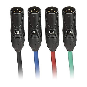 Lyxpro 4 Channel XLR Cable Snake AES & DMX – Connect 4-channle XLR to 30' Single Ethercon Cat6 Cable