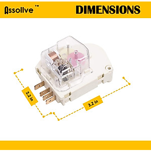 Assollve 2 PACKS 215846602 Refrigerator Defrost Timer Replacement Part Compatible with 215846606 240371001 241621501 AP2111929 PS423801 and more