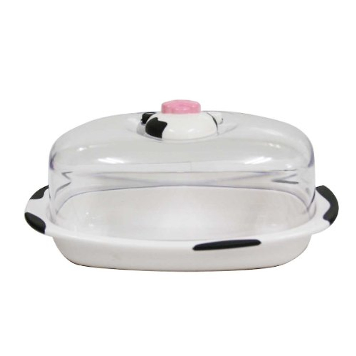 Joie Kitchen Gadgets 43344 Moomoo Butter Dish, White/Black, 17.8 x 10.2 x 12.7 cm