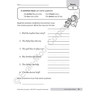 Language Fundamentals, Grade 1