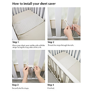 American Baby Company Waterproof Quilted Sheet Saver Changing Pad Liner Made with Organic Cotton Top Layer, Natural Color (Pack of 2)