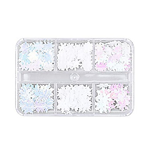 Snowflake Glitter Resin Fillings Flakes Sequins Epoxy Resin Mold Filler for DIY Jewelry Making Nail Art Decor