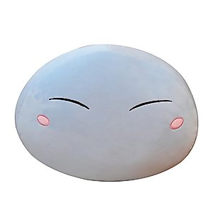 Anime That Time I Got Reincarnated as a Slime Plushie Anime Tensei Shitara Slime Datta Ken Tempest Rimuru Stuffed Doll Plush Pillows Plush Stuffed Doll Pillow Toys Gifts (17.7in, Happy)