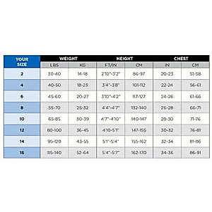 BARE Manta Kid's Wetsuit, 3/2mm Thickness, Full Length. Durable, Comfortable fit - Blue 10