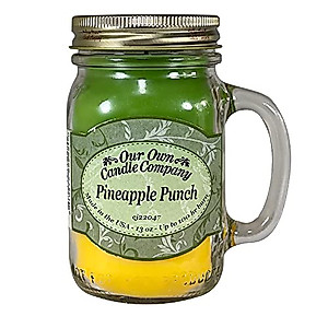 Our Own Candle Company Pineapple Punch Scented 13 Ounce Mason Jar Candle