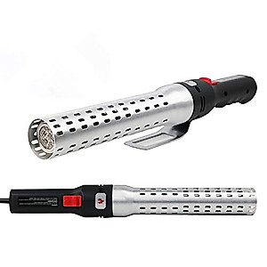 MIGI WOLF Electric Charcoal Fire Starter, Igniter Grill Starter Super Quick BBQ Lighting Indoor or Outdoor Update for 60 Second Charcoal Lighter Blower Fireplace Campfire (Silver)