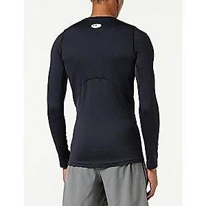 Under Armour mens ColdGear Armour Fitted Crew , Black (001)/White , Large