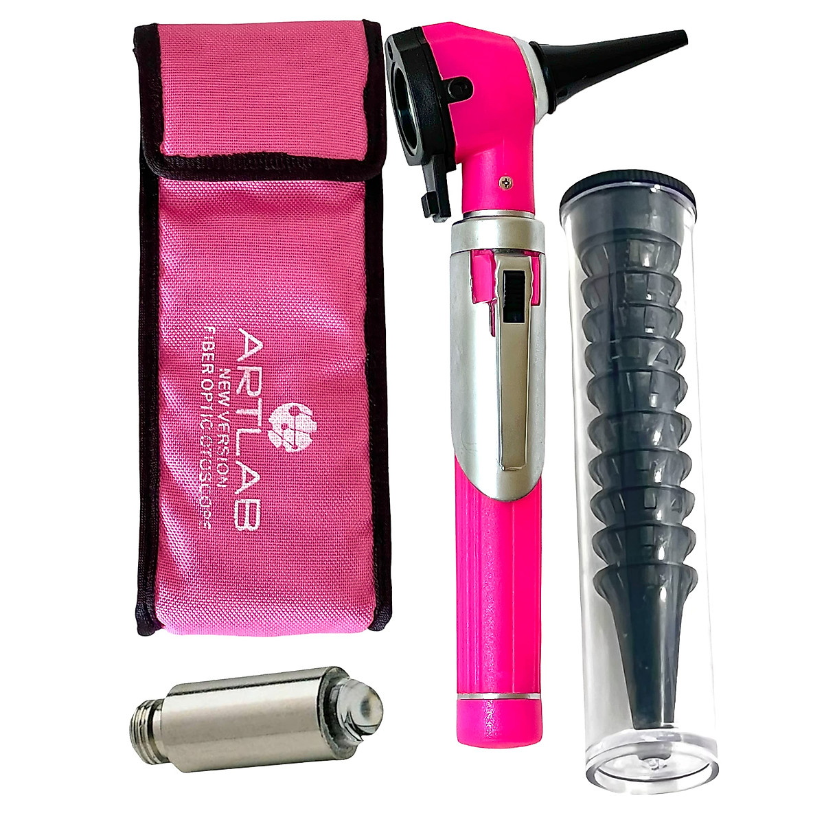 Artlab-Otoscope - Ear Otoscope with Light, Ear Infection Detector -Mini Otoscope Set Pocket Ear Scope Set for Students Nurse Children Adults Pets Home use (Green)