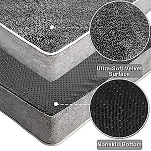 Midrising Large Orthopedic Dog Bed for Medium, Large Dogs,Washable Dog Crate Bed with Removable Waterproof Cover,Large Egg Crate Foam Pet Bed Mat with Non-Slip Bottom