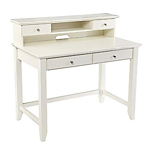 SEI Furniture Barberry w/Storage Secretary Desk, White