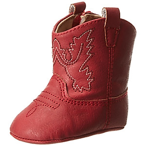 Baby Deer Baby Girls Infant Soft Sole Western Boot, Red, 0