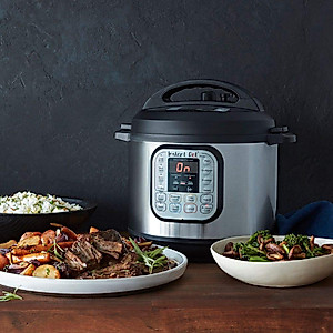 Instant Pot Duo 7-in-1 Electric Pressure Cooker, Sterilizer, Slow Cooker, Rice Cooker, Steamer, Saute, Yogurt Maker, and Warmer, 6 Quart, 14 One-Touch Programs & 6 Quart Ceramic Cooking Pot