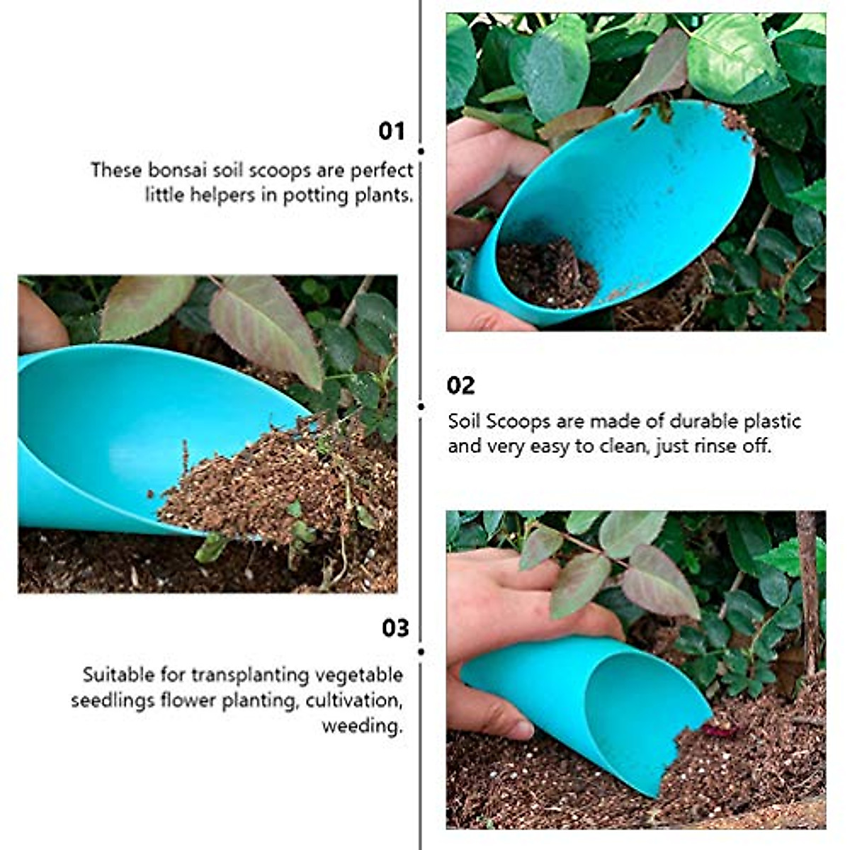 Miniature Soil Scoop Mini Plants Tools Japanese Tools Tool Gadget 9 PCS Bonsai Soil Scoops, s, Colorful Small Soil Scoops Random Colors Tools Transplanting Soil Spoon Tools