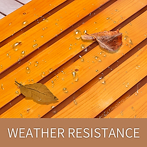 Choosilay Outdoor Garden Bench Weatherproof, 2-Person Poly Lumber Patio Porch Bench, All-Weather Solid Wood Park Bench for Poolside Balcony, 47.4" W x 20.6" D x 36.2" H