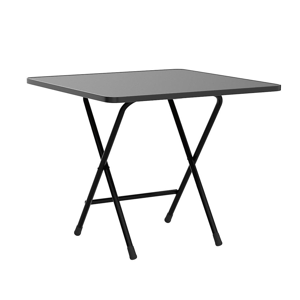 Leasote Folding Square Dining Table, 23" Black Table, Indoor/Outdoor for Small Spaces