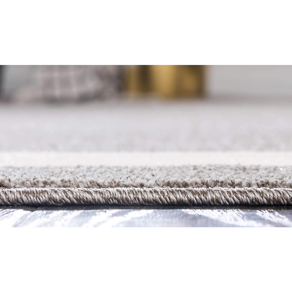 Unique Loom Del Mar Collection Area Rug - Maria (6' 1" Round, Gray/ Ivory)