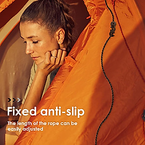 NODG 10 Pieces Aluminum Alloy Guyline Cord Adjusters Rope Cord Adjusters Tent Tensioners Tent Wind Rope Buckles Camping Accessories for Tent Camping Hiking Backpacking Outdoor Activity