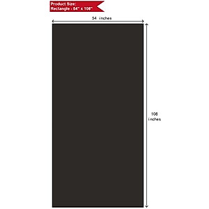 Black Plastic Tablecloths 3 Pack Disposable Table Covers 54 x 108 Inches Shower Party Tablecovers PEVA Vinyl Table Cloths for Rectangle Tables up to 8 ft and Picnic BBQ Birthday Wedding Banquet