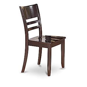 East West Furniture Capri 6 Piece Kitchen Table & Chairs Set Contains a Rectangle Table and 4 Dining Room Chairs with a Bench, 36x60 Inch, Cappuccino