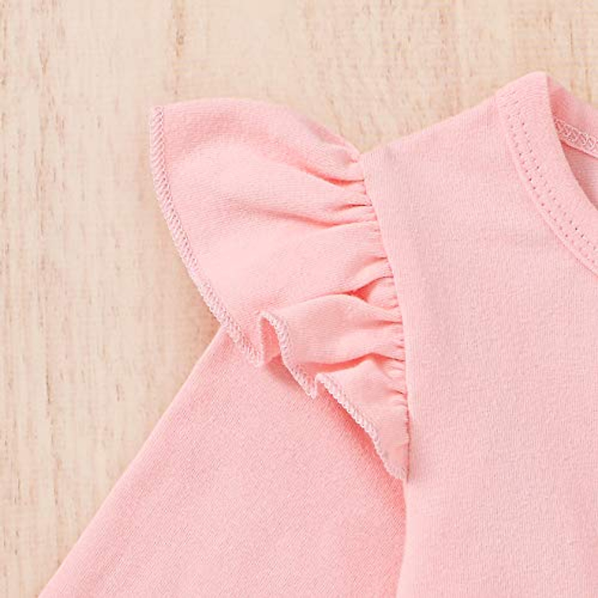 YOUNGER TREE Toddler Baby Girl Easter Outfits Ruffle Long Sleeve Top Bunny Egg Print Skirt One-Piece Girl Dress Clothes (18-24 Months, Pink/Bunny Egg)