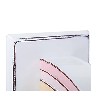 NIKKY HOME Metal Rainbow Book Ends Non-Skid Cute Kids Bookends Book Stoppers for Girls Home Children's Room Classroom Nursery Decor, Pack of 2