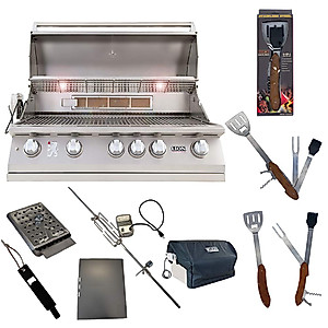 Lion Premium Grills 40-Inch Natural Gas Grill L90000 with Exclusive Best of Backyard Gourmet Package