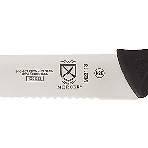 Mercer Culinary M23113 Millennia Black Handle, 16-Inch Wavy Edge, Cake Slicer
