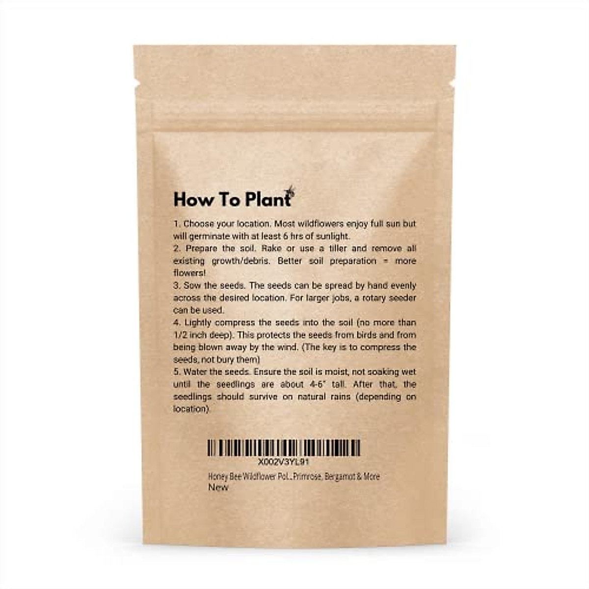 Honey Bee Wildflower Pollinator Mix - 65,000+ Seeds Perennial & Annual Flowers - Planting Outdoors to Save The Bees - California Poppy, Primrose, Bergamot & More