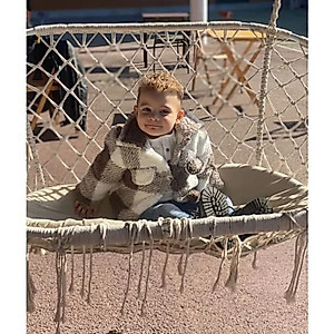 BULINGNA Toddler Baby Girl Boy Plaid Fleece Coat Lapel Collar Button Down Jacket Infants Fall Winter Warm Outwear (as1, age, 6_months, 12_months, Khaki, 6-12 Months)