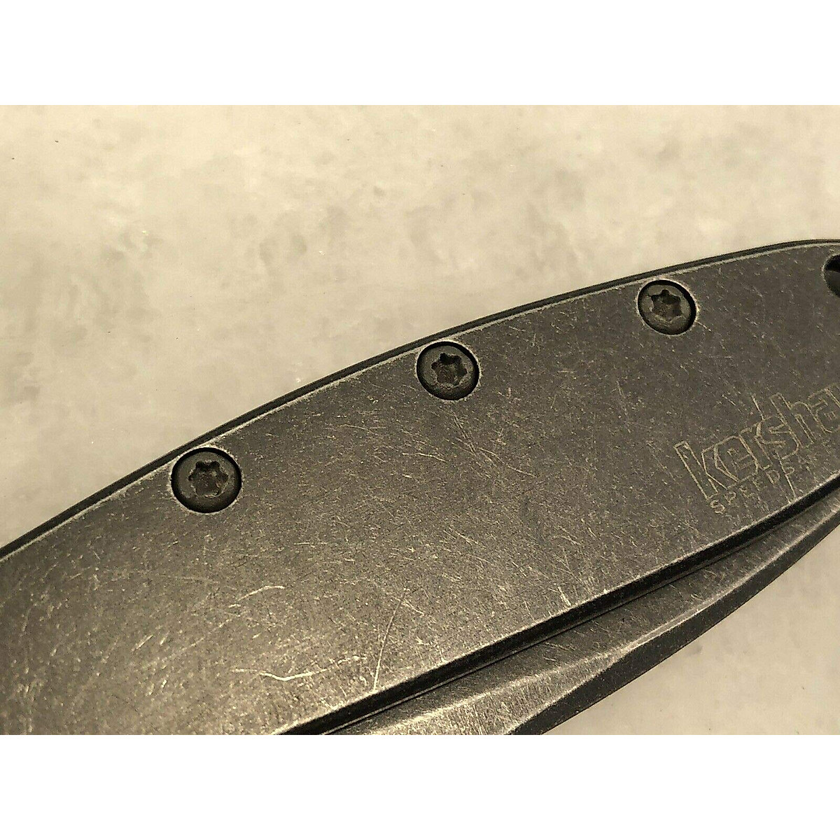 Gray Titanium Deep Pocket Clip & Screw Set For Kershaw 1660 Leek Frame Lock Only