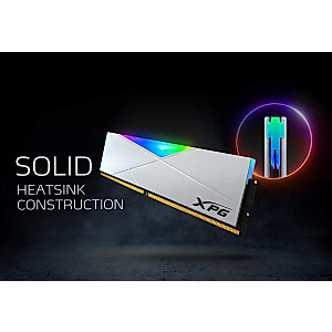 ADATA Premium SSD for PS5 1TB PCIe Gen4 M.2 2280 Gaming SSD bundle with XPG DDR4 D50 RGB 16GB (2x8GB) 3600MHz Desktop Memory White (APSFG-1T-CSUS AX4U36008G18I-DW50)