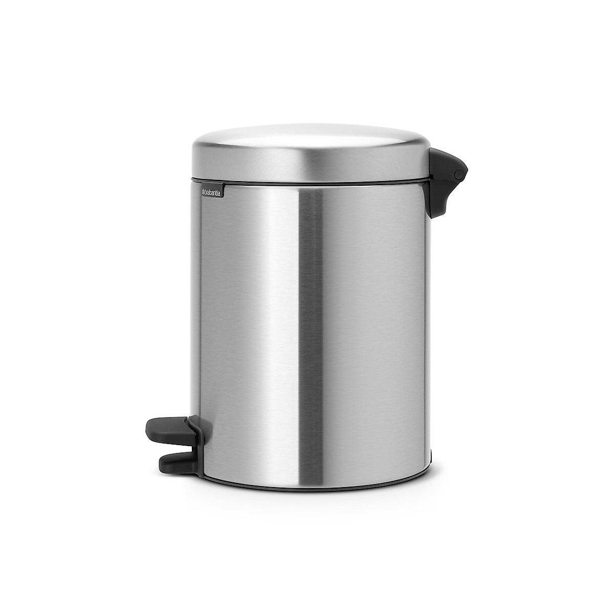 Brabantia Bathroom Pedal Bin 5L, 1.3 Gal, Matt Steel