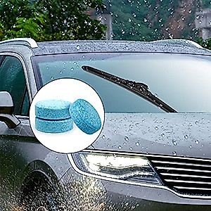 Lystaii 80pcs Car Windshield Glass Washer Tablets Solid Concentrated Effervescent Tablets Glass Washer Tablets Car Wiper Cleaning Tablets for Window Windshield Car Home Kitchen