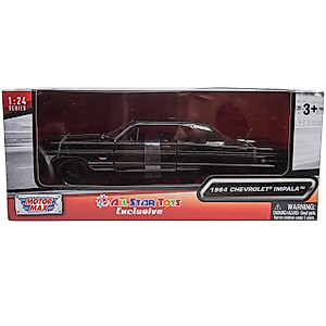 Motor Max 73259AC-BK Chevy Impala, Black 73259AC-BK - 1/24 Scale Diecast Model Toy Car