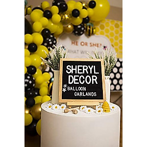 Bee Balloon Arch & Garland Kit - Mixed Yellow and Black Balloons for Bumble Bee Party - What Will It Bee Gender Reveal, Honey Bee Baby Shower, Happy Bee Day, Bee Birthday Party Decorations & Supplies