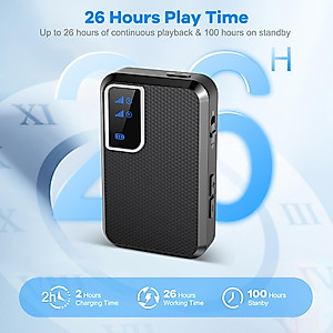 Swiitech Bluetooth Transmitter Receiver, 2-in-1 V5.3 Bluetooth Aux Adapter with LED Display, Portable Adapter for TV/Car/MP3 Player/Home Theater/Switch, Low Latency, Pairs 2 Devices Simultaneously