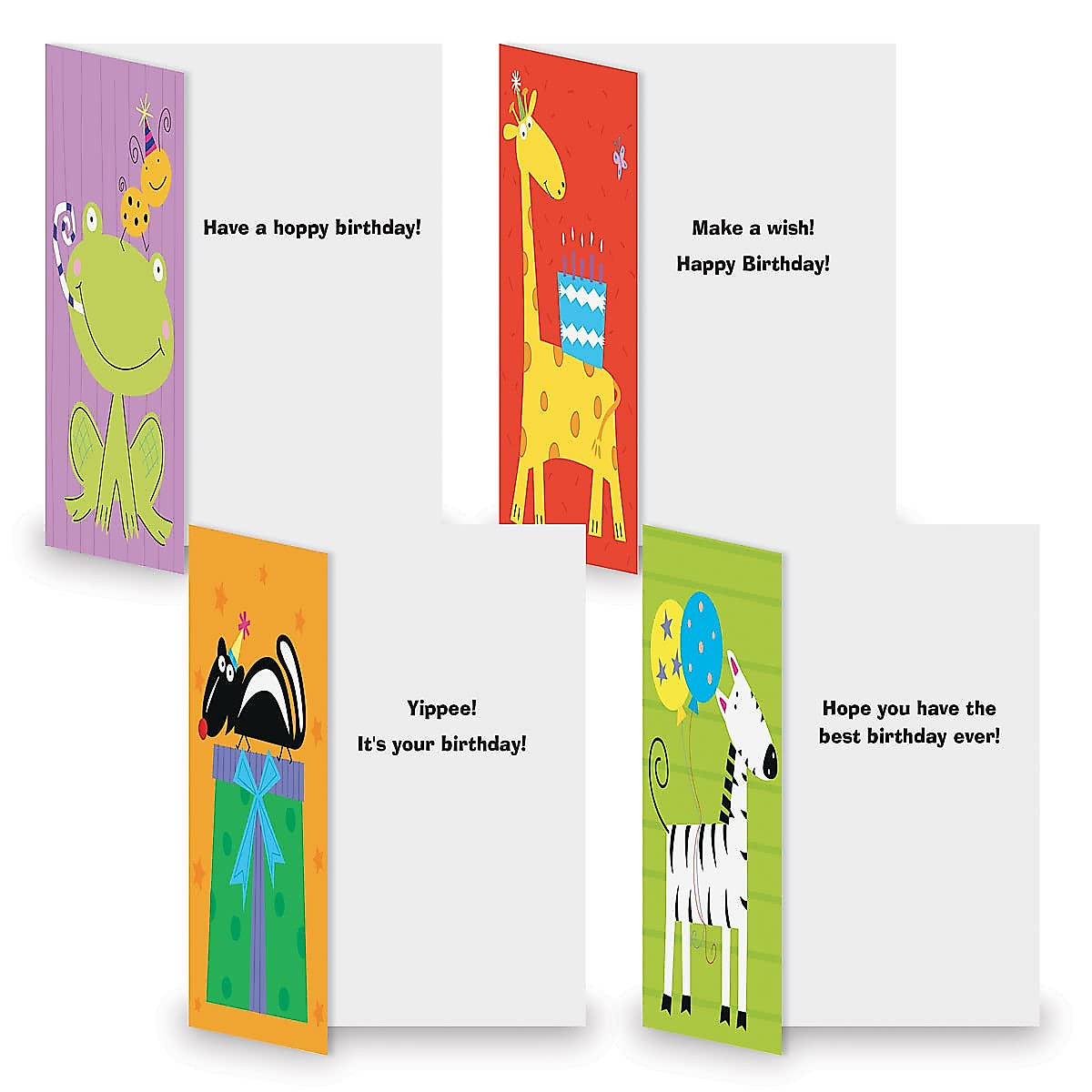 Current Kids Birthday Greeting Cards Value Pack - Set of 16, 8 Unique Designs, Large 5 x 7 Inch Cards, Sentiments Inside, Envelopes Included