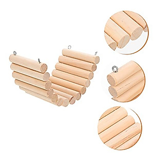 Ipetboom Toy for Mice Chews Cage Hanging Climbing Long Chinchilla Pig Ladder Suspension Multi-Function Pet Small Bridge Rat Sugar Parrot Animals Plaything Exercising Hamster Wooden Glider