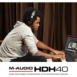 AKAI Professional MPK Mini Play MK3 and M-Audio HDH40-25-Key USB MIDI Keyboard Controller with Beat Pads, Studio Headphones and Software Suite