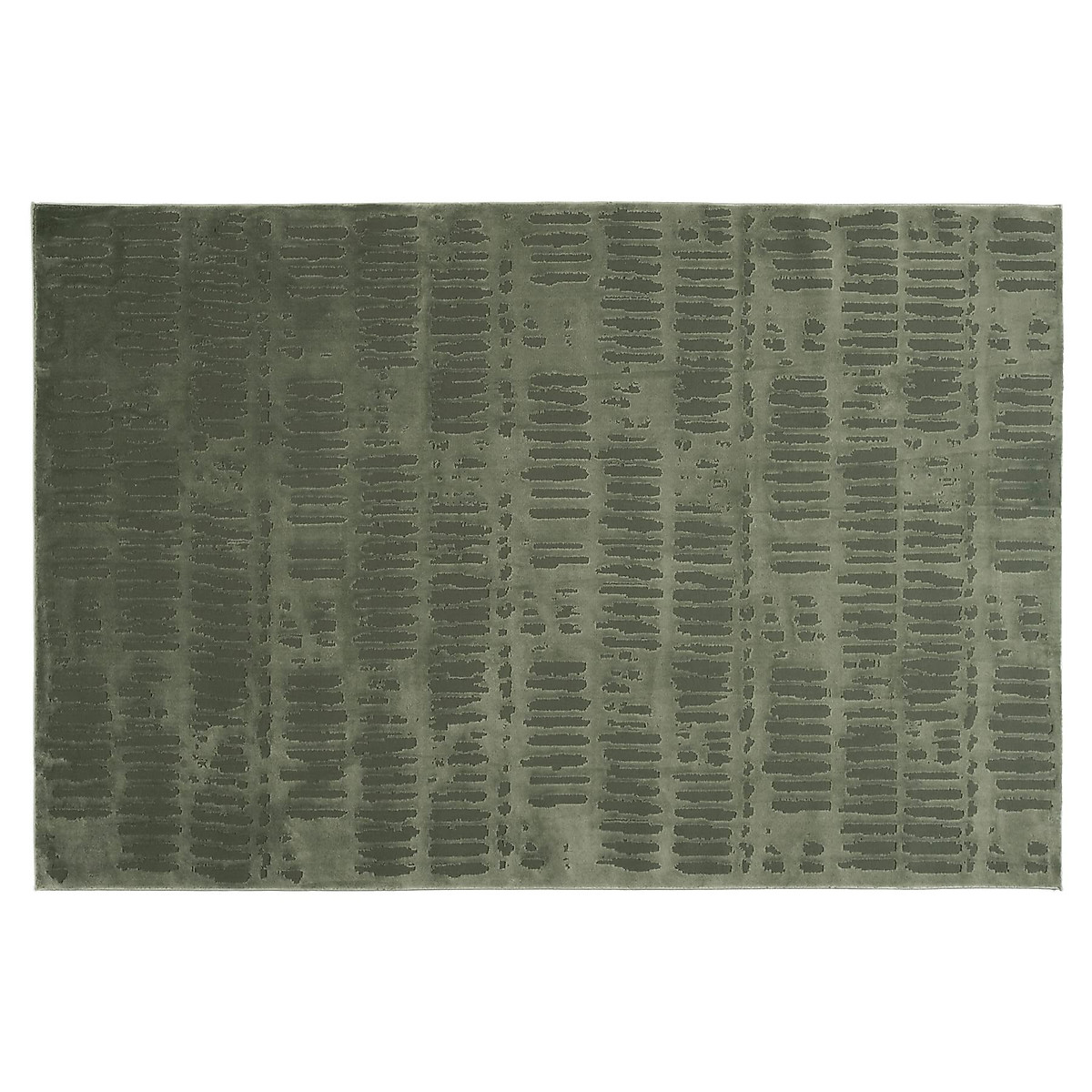 Revival Rugs Shell 5'3"x7'10" Washable Area Rug for Living Room Bedroom - 100% Recycled Oeko-TEX Certified, Medium Pile, Green