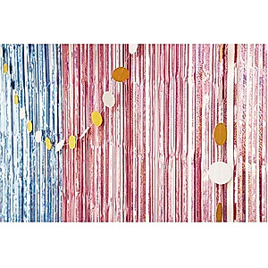 Gender Reveal Kit, Gender Reveal Party Supplies, Gender Reveal Decorations, Blue and Pink Balloons Arch & Garland Kit, Metallic Fringe Curtains Party Decorations, Boy or Girl Gender Reveal Ideas
