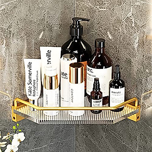 Corner Shower Caddy,Corner Shower Shelf, Shower Basket Wall Mounted,Shower Holder Organizer for Shampoo, Acrylic material, Beautiful and Generous Storage Shelf Shower Rack for Kitchen & Bathroom