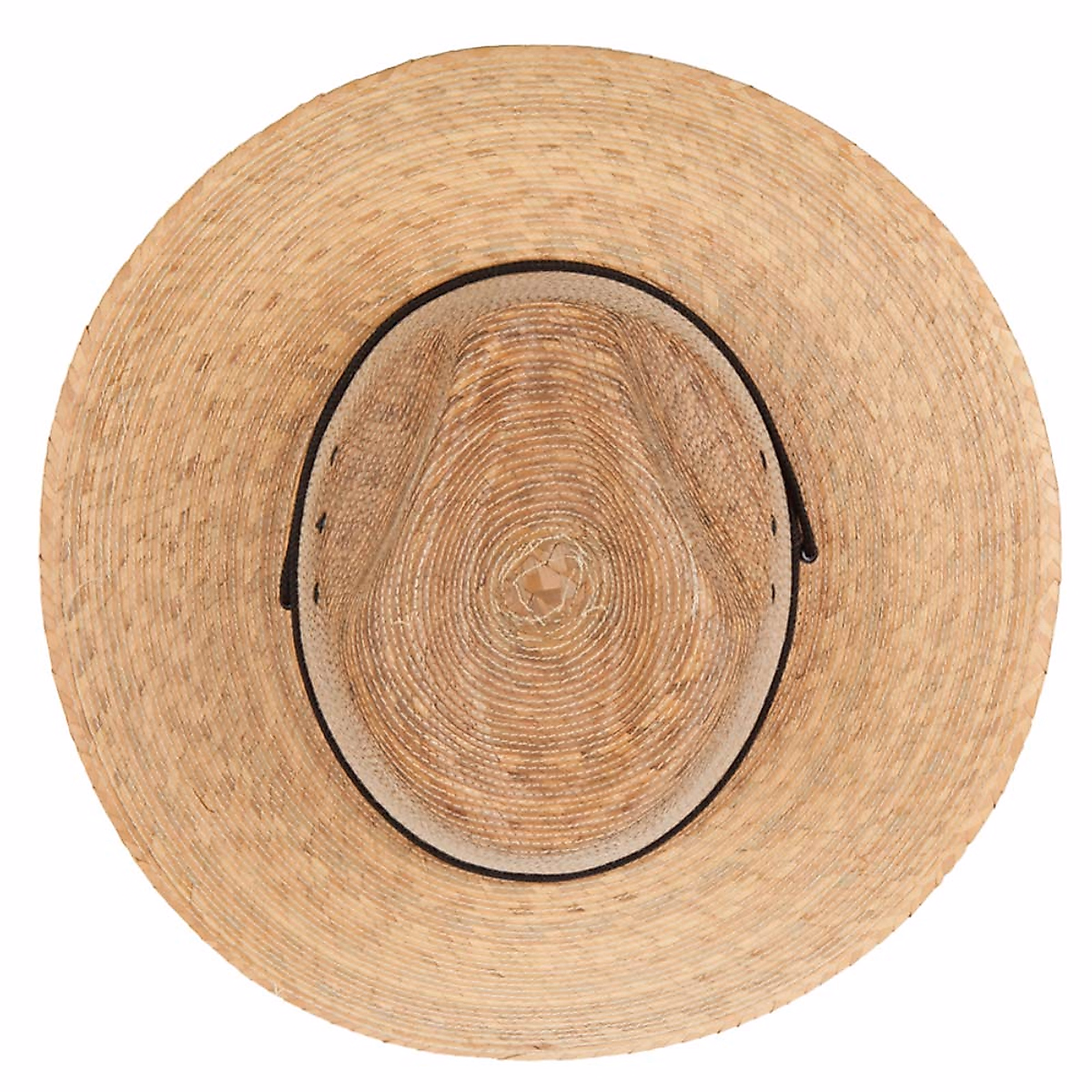 Men's Palm Braid Large Brim Fedora Hat - Dk Palm L